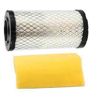 Kizut 793569 691035 492932 Air Filter Fuel Filter for Briggs and Stratton 793685 696854 GY21055 JD MIU11511 AM125424 Rotary 12673 Lawn Mower Replacement Kit