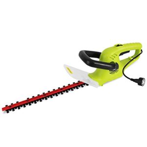 serenelife corded electric handheld hedge trimmer – 4 amp electrical high powered hand garden trimmer tool w/ 18 inch blade, 10 ft long cord – trims bush, shrub, grass, small tree branch pslhtrim52