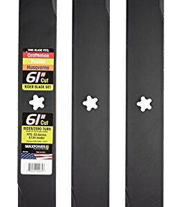 MaxPower 561746 Mower Blades, Replaces OEM no. 539-113312, black