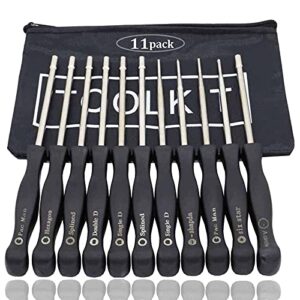 11 pcs carburetor adjustment tool screwdriver kit for common 2 cycle carburator adjusting small engine carb tune up adjusting tool, carburetor adjuster tool – carb tool kit (band black tool bag)