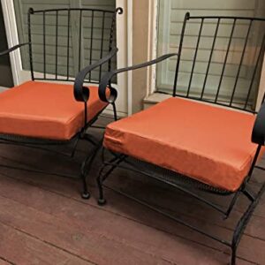 QQbed 4 Pack Outdoor Patio Chair Washable Cushion Pillow Seat Covers Extra Large 24"X22"X4" - Replacement Covers Only (24"X22"X4" 4 Pack, Rust)