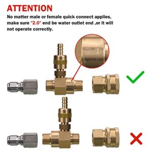 M MINGLE Adjustable Chemical Injector Kit for Pressure Washer, Soap Injector, 3/8 Inch Quick Connector