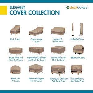 Duck Covers Elegant Waterproof 47 Inch Patio Coffee Table Cover, Outdoor Ottoman Cover