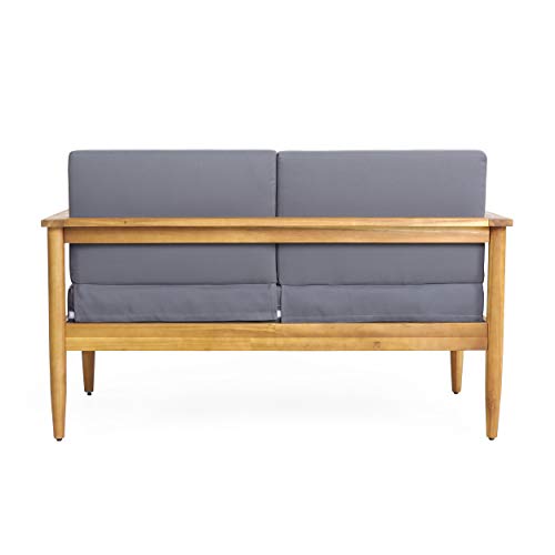 Christopher Knight Home Love seat, Dark Gray + Teak