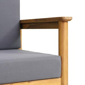 Christopher Knight Home Love seat, Dark Gray + Teak