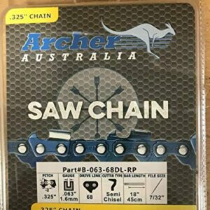 18" .325-063-68DL Ripping Chainsaw Chain replaces Stihl MS250 MS251