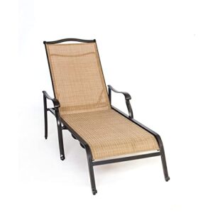 hanover monaco chaise lounge chair, 1 piece, tan