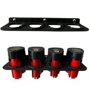 szwjt-lv battery holder for milwaukee m12, mount 4 slot milwaukee m12 battery holder, 12v battery holder milwaukee, battery storage for milwaukee (1pc)