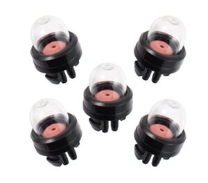 pro chaser pack of 5 snap in primer bulb pump 188-512 replacement for craftsman roybi homelite husqvarna gas trimmer blower brush cutter fits zama bg55 bg65 bg66 replaces walbro wt-23a wyj-33 wyj-34