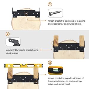 Touri Chainsaw Mill Rail Guide Metal Bracket Logging Tools Used with Saw Mill (Lumber not Included), A Pair