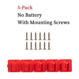 Battery Holder for Craftsman V20 20V Battery Wall Mount Battery Storage for Work Van, Shelf, Toolbox -5 Pack