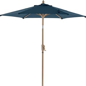 Le Conte 9 ft Patio Umbrella Outdoor Market Umbrellas Table Umbrellas | 3 Years Non-fading material & Push Button Tilt | Best for Deck, Balcony, Garden, Lawn & Pool (Navy blue)