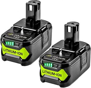 upgraded 7.0ah 2packs p108 18v battery compatible with ryobi 18v one+ battery replacement p108 p102 p103 p104 p105 p107 p109 p122 cordless tool batteries rapid rechargeable batteries with indicator