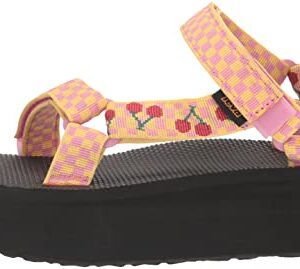 Teva Women's Flatform Universal Sandal, Picnic Cherries Rosebloom, 10