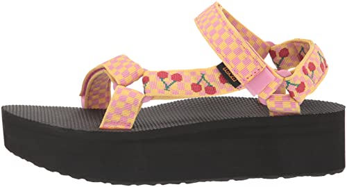 Teva Women's Flatform Universal Sandal, Picnic Cherries Rosebloom, 10