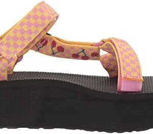 Teva Women's Flatform Universal Sandal, Picnic Cherries Rosebloom, 10