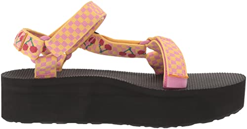 Teva Women's Flatform Universal Sandal, Picnic Cherries Rosebloom, 10