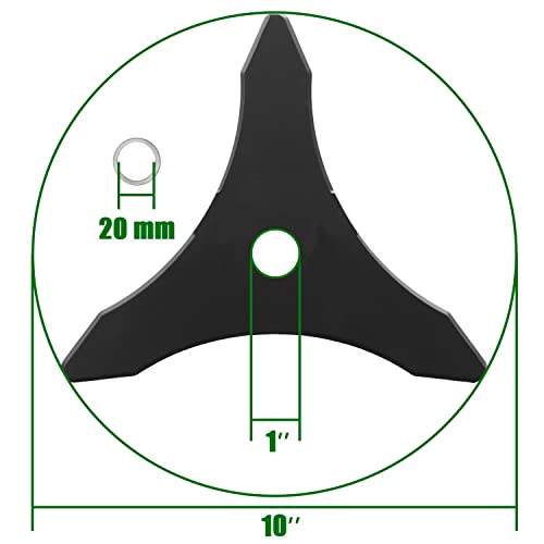 Eapele Brush Cutter Blade Weed Wacker Replacement Blade, Carbide Steel with Adapter Attachment, for 1" (25.4 mm or 20 mm Arbor), Compatible with Husqvarna, Stihl, Oregon, and Hitachi