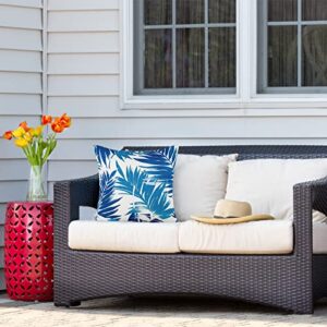 JMGBird Pack of 2 Outdoor Waterproof Decorative Pillows with Inserts for Patio Furniture,18x18 Inch Throw Pillow for Couch, Bed, Sofa, Bench, Chair