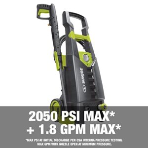 Sun Joe SPX2688-MAX 2050 Max PSI 1.8-GPM Max Electric High Pressure Washer for Cleaning Your RV, Car, Patio, Fencing, Decking and More w/ Foam Cannon