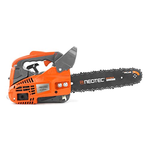 NEO-TEC 12'' Top Handle Gas Chainsaw,2-Stroke 25.4cc Portable Chain Saws for Trees Gas Powered Wood Cutting