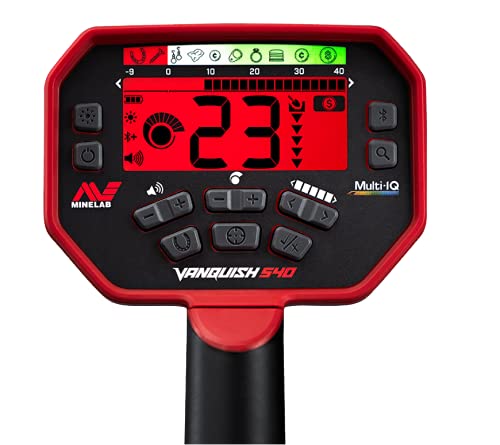 Minelab Vanquish 540 Metal Detector with V12 12” x 9” Double-D Waterproof Coil