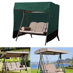 Swing Cover 3 Seater Outdoor Swing Covers for Outdoor Furniture Patio Swing Cover Durable Hammock Outdoor Swing Glider Cover 87x49x67 inches All Weather Protection (Green)