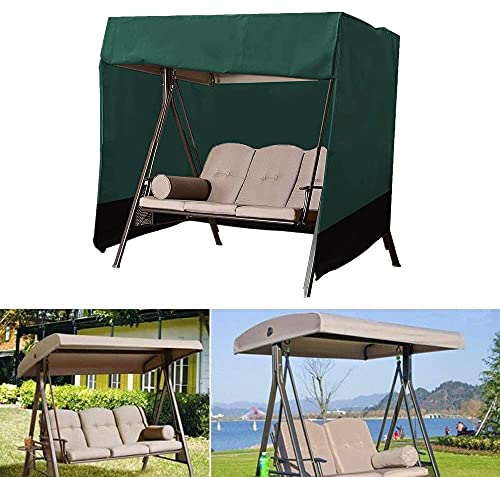 Swing Cover 3 Seater Outdoor Swing Covers for Outdoor Furniture Patio Swing Cover Durable Hammock Outdoor Swing Glider Cover 87x49x67 inches All Weather Protection (Green)