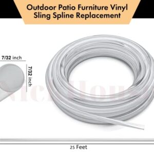 25' Foot .22 Vinyl Sling Spline Outdoor Patio Pool Furniture Repair or Replacement Awning Cord for Sling Chair