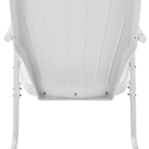 Crosley Furniture CO1031-WH Ridgeland Retro Metal Chair, White Gloss, Set of 2