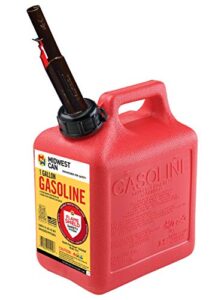 quick-flow spout midwest can 1210 auto shut off gasoline can – 1 gallon