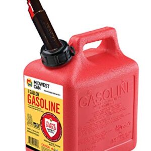 Quick-Flow Spout Midwest Can 1210 Auto Shut Off Gasoline Can - 1 Gallon