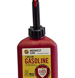 Quick-Flow Spout Midwest Can 1210 Auto Shut Off Gasoline Can - 1 Gallon