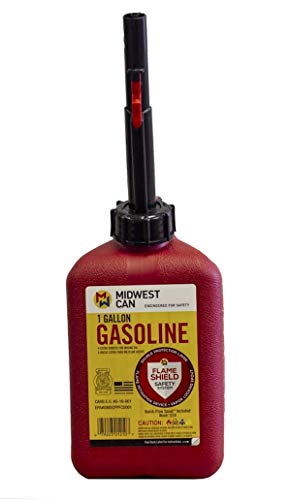 Quick-Flow Spout Midwest Can 1210 Auto Shut Off Gasoline Can - 1 Gallon