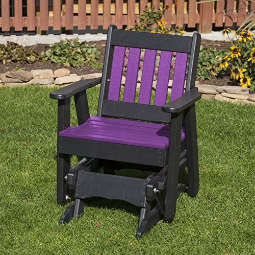 Ecommersify Inc Bright Purple-Poly Lumber Mission 2 Feet Glider Everlasting - Made in USA - Amish Crafted