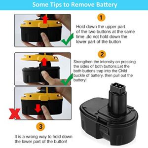 Forrat [Upgraded to 3600mAh] 2Packs Ni-MH DW9091 Replacement Battery Compatible with Dewalt 14.4V XRP Battery DC9091 DC9094 DW9091 DE9091 DE9092 Cordless Power Tools