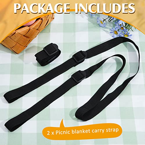 2 Pcs Picnic Blanket Carry Strap for Camping Motorcycle Bedroll Straps Outdoor Picnic Blanket Carrier Travel Blanket Roll Straps Picnic Backpack Accessories