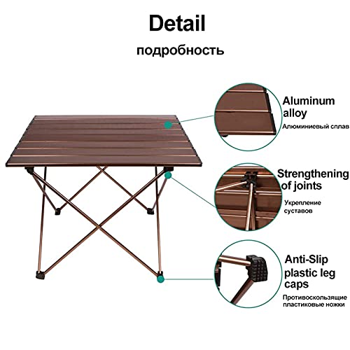 SUNESA Portable Picnic Table Portable Table Picnic Beach Fishing Folding Table Outdoor Lightweight Backpacking Camping Desk with Carry Bag Foldable Camping Table