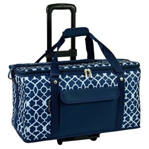 picnic at ascot travel cooler with wheels- 64 can capacity- collapsible leakproof cooler- designed & quality approved in the usa