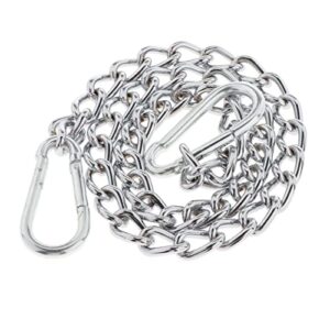 ANPTGHT 2pcs Hanging Chair Chain Hammock Chain with Carabiners Stainless Steel Swing Chain Extension Heavy Duty Porch Swing Hanging Kit for Hammock Chair, Punching Bag, Swing Chair