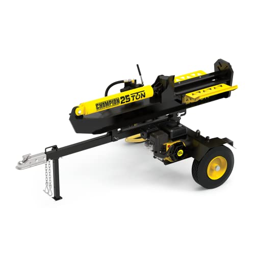 Champion Power Equipment 100326-1 25-Ton Horizontal/Vertical Full Beam Gas Log Splitter, Black