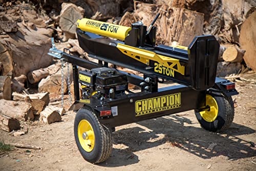 Champion Power Equipment 100326-1 25-Ton Horizontal/Vertical Full Beam Gas Log Splitter, Black