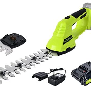 Cordless Hedge Trimmer & Battery Powered Grass Shear, Gardtech 2-in-1 Handheld Electric Branch Trimmer Grass Cutter for Garden Lawn Care - 3 Hours Running Time - 2023 Upgraded