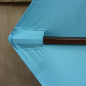 Formosa Covers 9ft Umbrella Replacement Canopy 6 Ribs in Light Blue (Canopy Only)