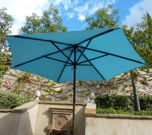 Formosa Covers 9ft Umbrella Replacement Canopy 6 Ribs in Light Blue (Canopy Only)