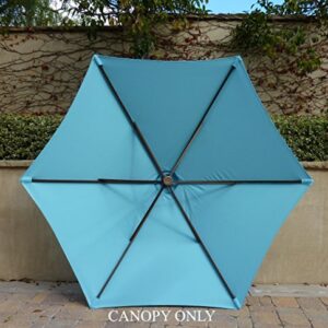 Formosa Covers 9ft Umbrella Replacement Canopy 6 Ribs in Light Blue (Canopy Only)