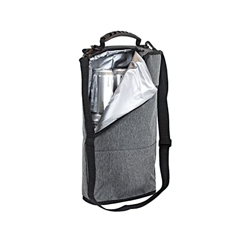 geckobrands Verticool Cooler Bag, Everyday Grey - Insulated Soft Cooler for Golf, Beach