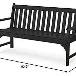 POLYWOOD GNB60BL Vineyard 60" Bench, Black