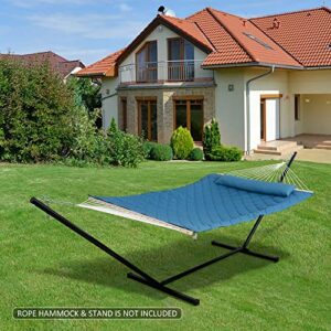 ANOW Outdoor Hammock Pad and Pillow Set Only, Heavy Duty Hammock Pad, Blue