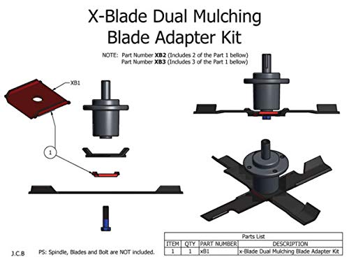 Ballard Inc X-Blade Dual Mulching Blade Adapters (3 Pack) (X-B3)